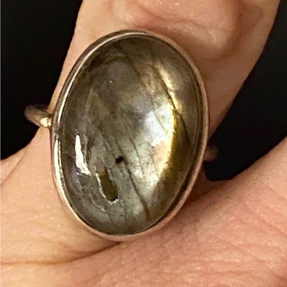 Vintage | Jewelry | Vintage Sterling Silver Stamped Huge Laborite Ring ...